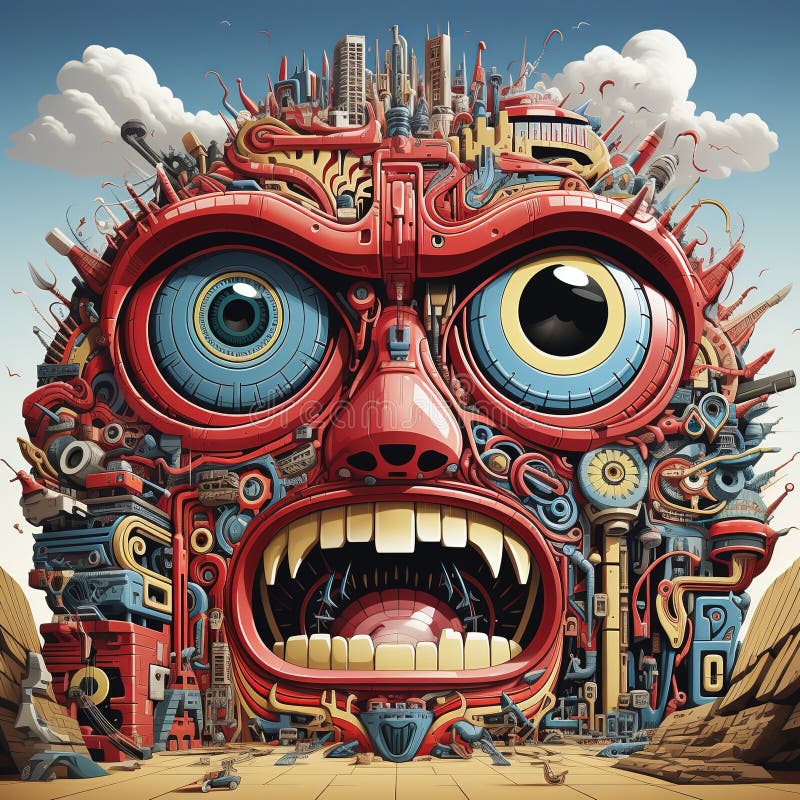 Fantasy Wallpaper of Creative Manipulation Stock Illustration ...