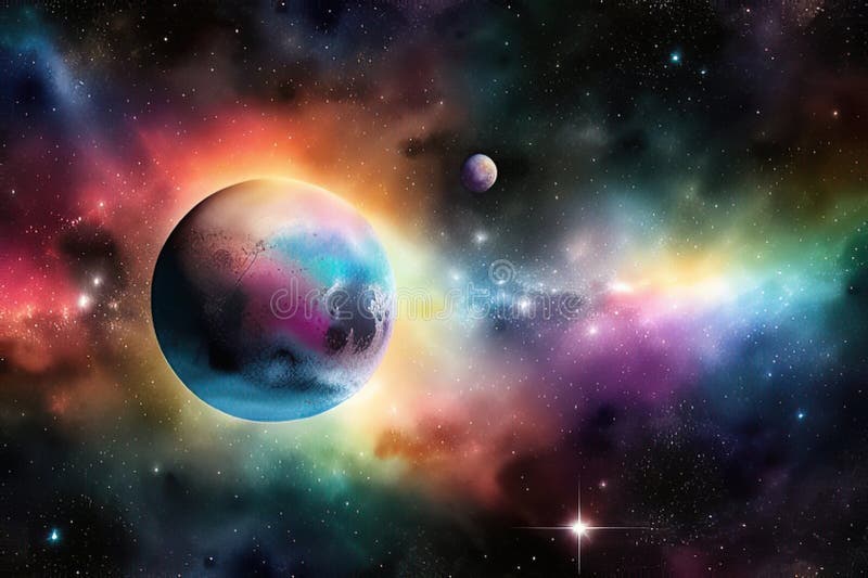 Fantasy Wallpaper of a Galaxy at 4-7-2024 Stock Illustration ...