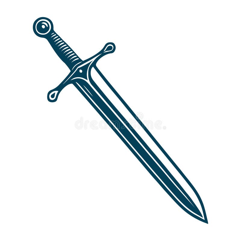 Fantasy Warrior Sword Design Illustration Stock Vector - Illustration ...