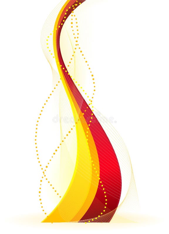 Fantasy Wave Design in Autumn Colors Stock Vector - Illustration of ...