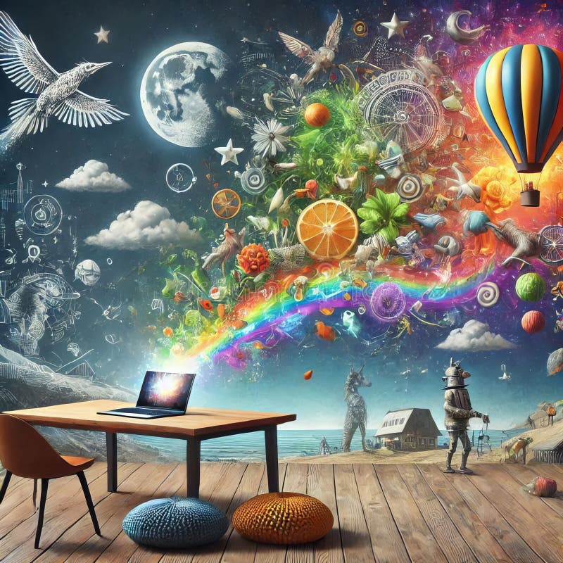 Fantasy Webinars Attending Fantasy Webinars Can Inspire Imaginat Stock ...