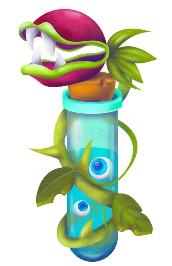 Fantasy Weird Monster Plant Carnivorous Flower. Flytrap or Evil Fly ...