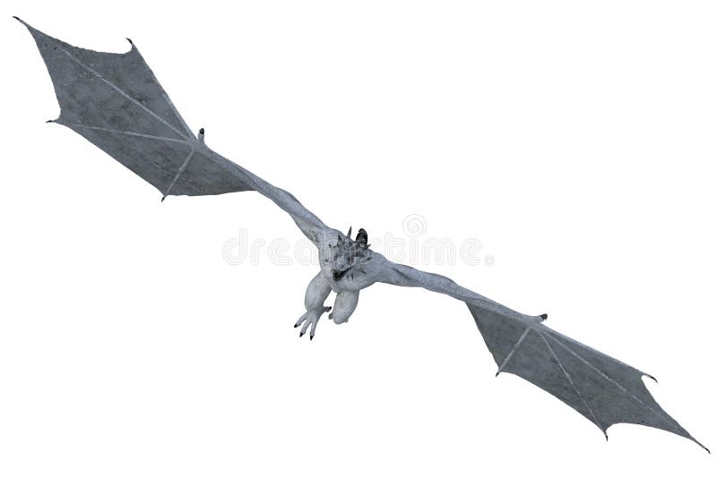 Fantasy white dragon stock illustration. Illustration of character ...