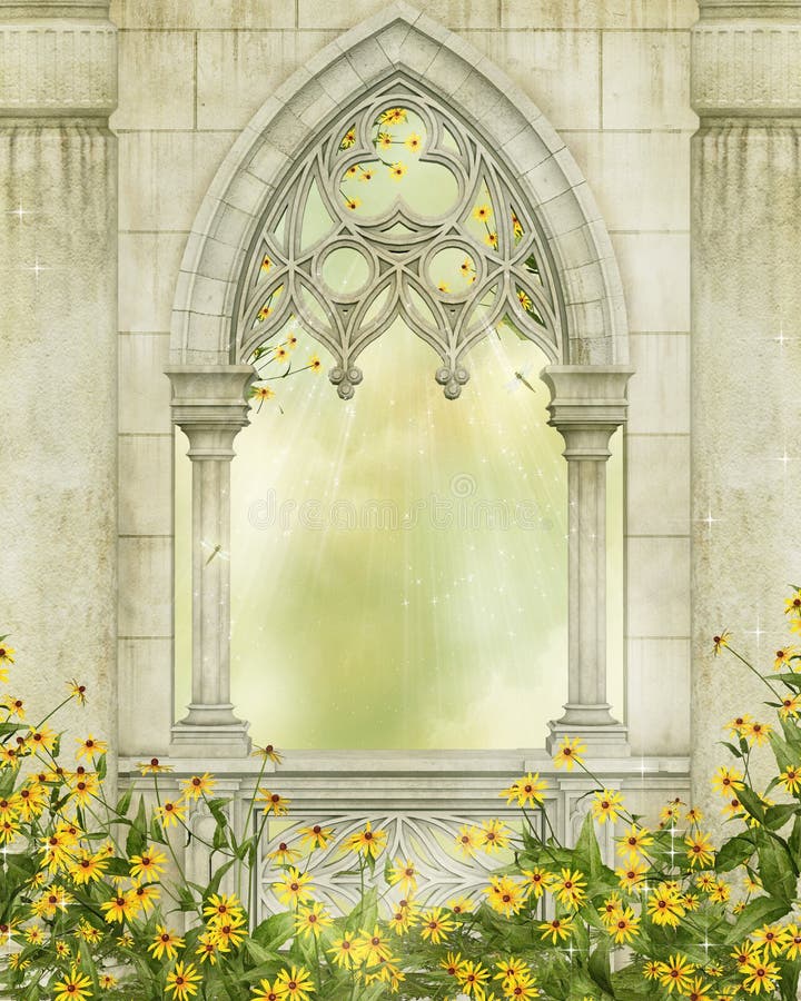 Fantasy gazebo stock illustration. Illustration of dream - 47158625