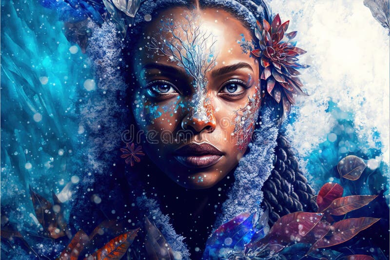 Fantasy Winter Goddess As Symbol of Beauty and Power Imagination Design ...