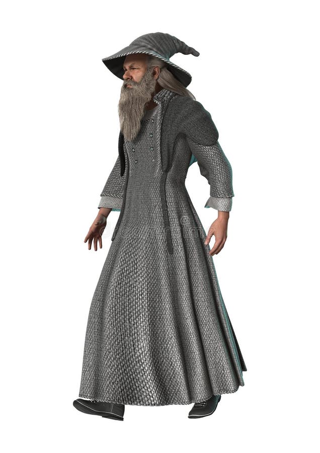 Fantasy Wizard on White stock illustration. Illustration of mysterious ...