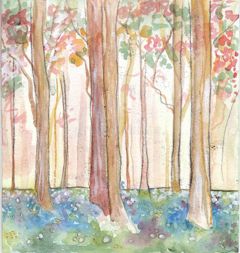 Fantasy woods stock illustration. Illustration of style - 24967670