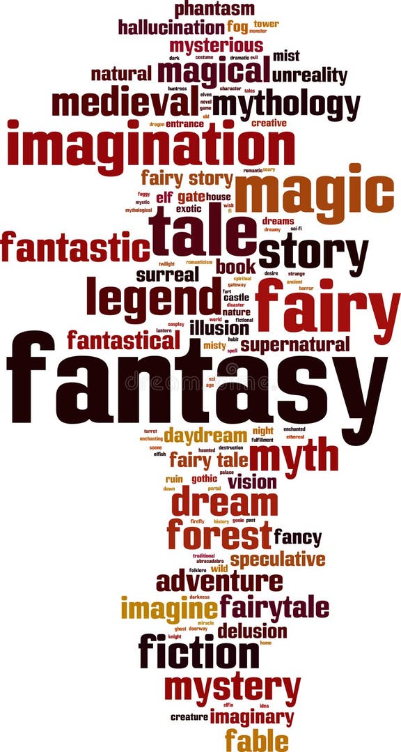 Fantasy word cloud stock vector. Illustration of fable - 184523847