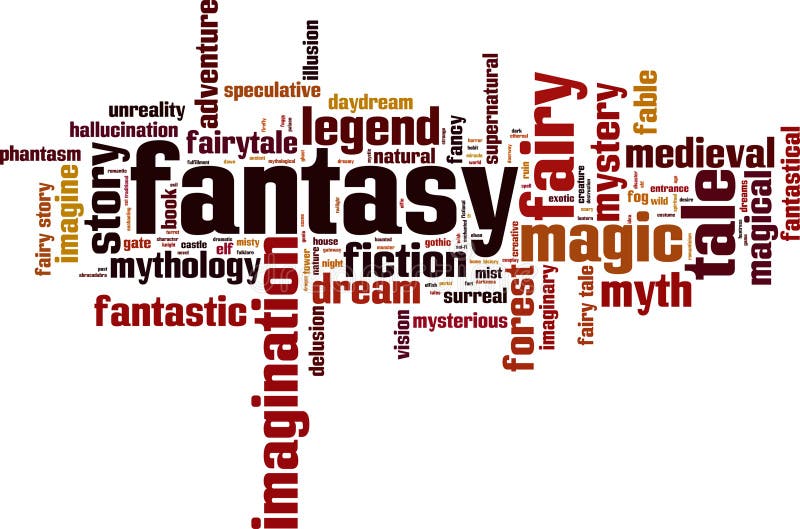 Fantasy word cloud stock vector. Illustration of illusion - 277649368