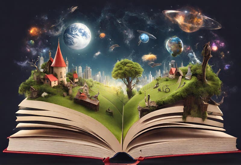 Fantasy World Inside of the Book. from Pages To Portals: Fantasy Book ...