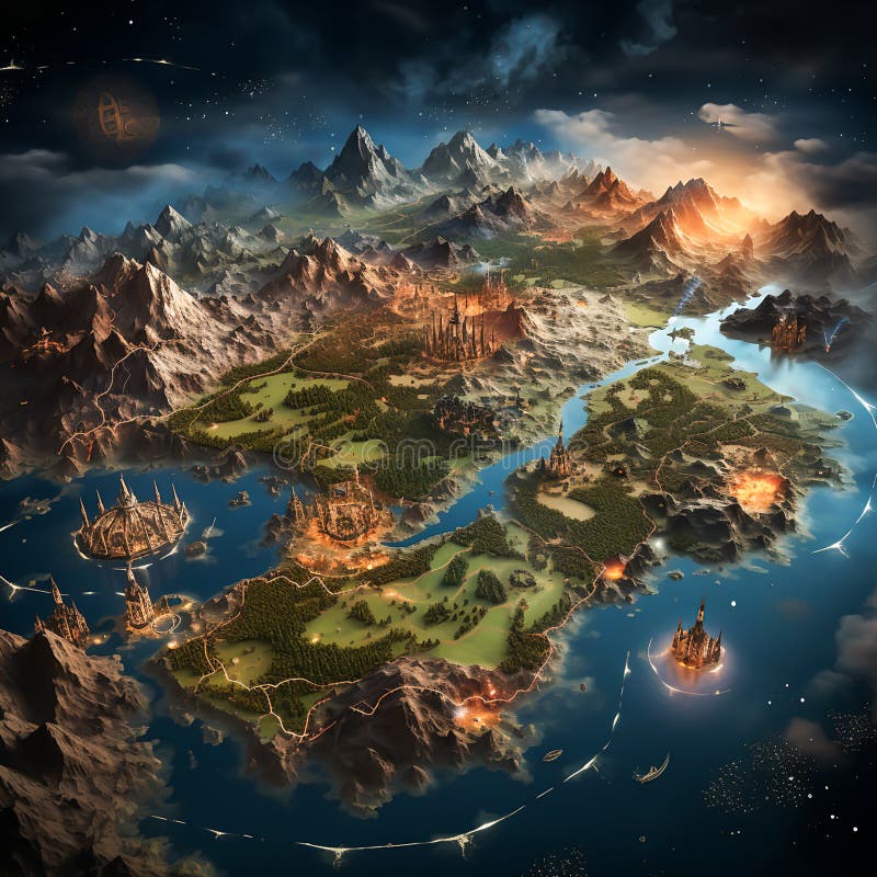 Enchanted Cartography Stock Illustrations – 32 Enchanted Cartography ...