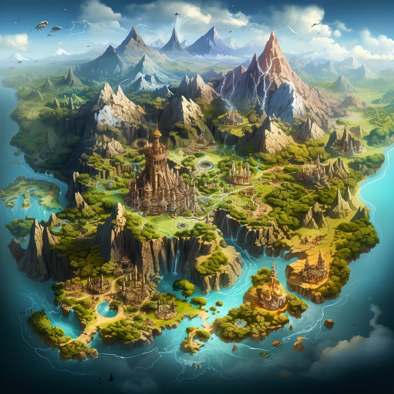 Enchanted Cartography Stock Illustrations – 124 Enchanted Cartography ...