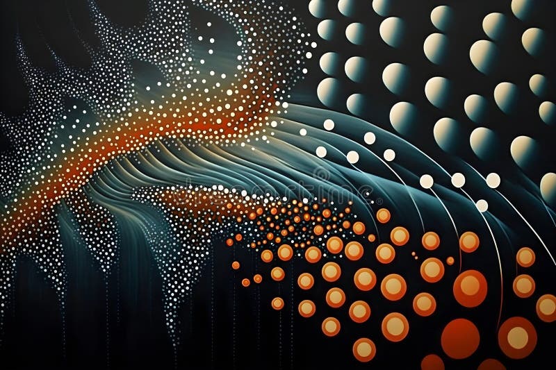 Fantasy World Space Concept in Retro Color Palette Stock Illustration ...