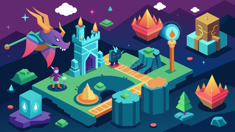 A Fantasythemed Course with Magical Obstacles and Creatures To Defeat ...