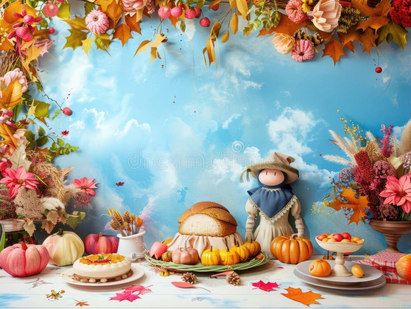 A Fantasythemed Thanksgiving Feast Setup with Whimsical Decorations and ...