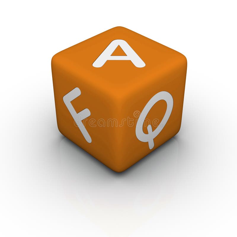FAQ illustration stock. Illustration du orange, dessin - 18404855