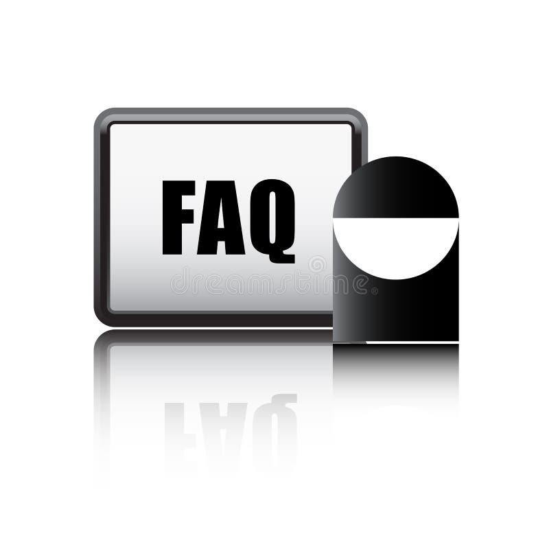 Faq stock vector. Illustration of info, black, symbol - 22530739