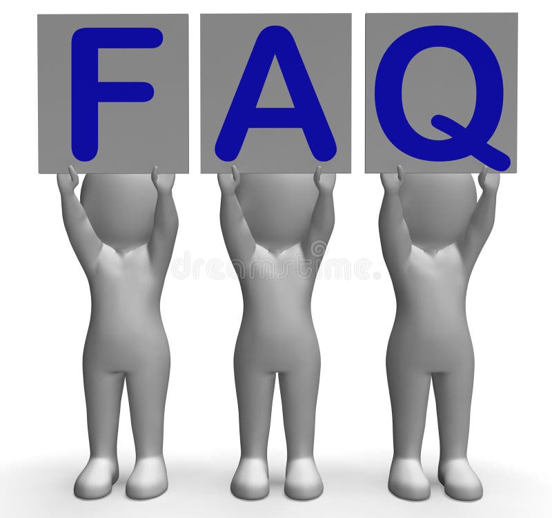 FAQ Banners Shows Frequent Assistance and Stock Illustration ...