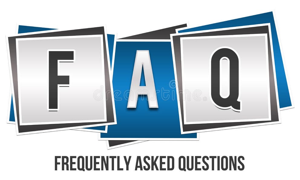FAQ 3 Blocks stock illustration. Illustration of blue - 37004635