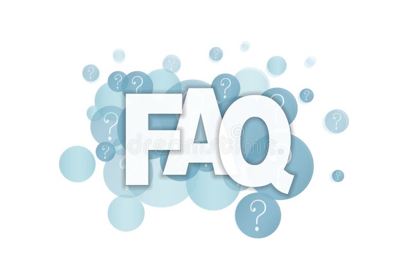 FAQ on Blue Semi-transparent Bubbles with Question Marks Stock Vector ...