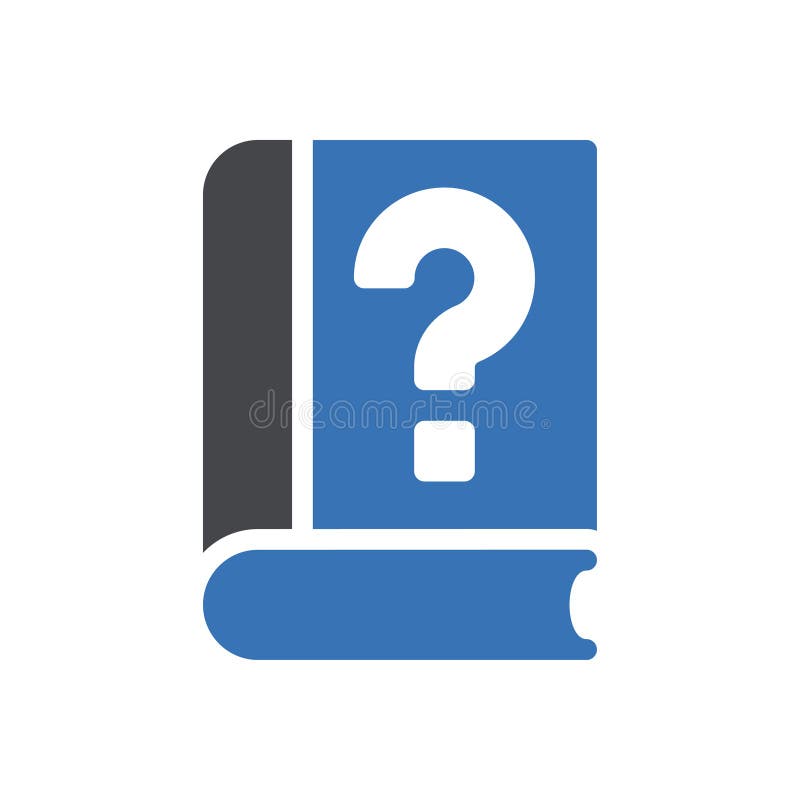 FAQ book stock vector. Illustration of elements, monochrome - 216654742