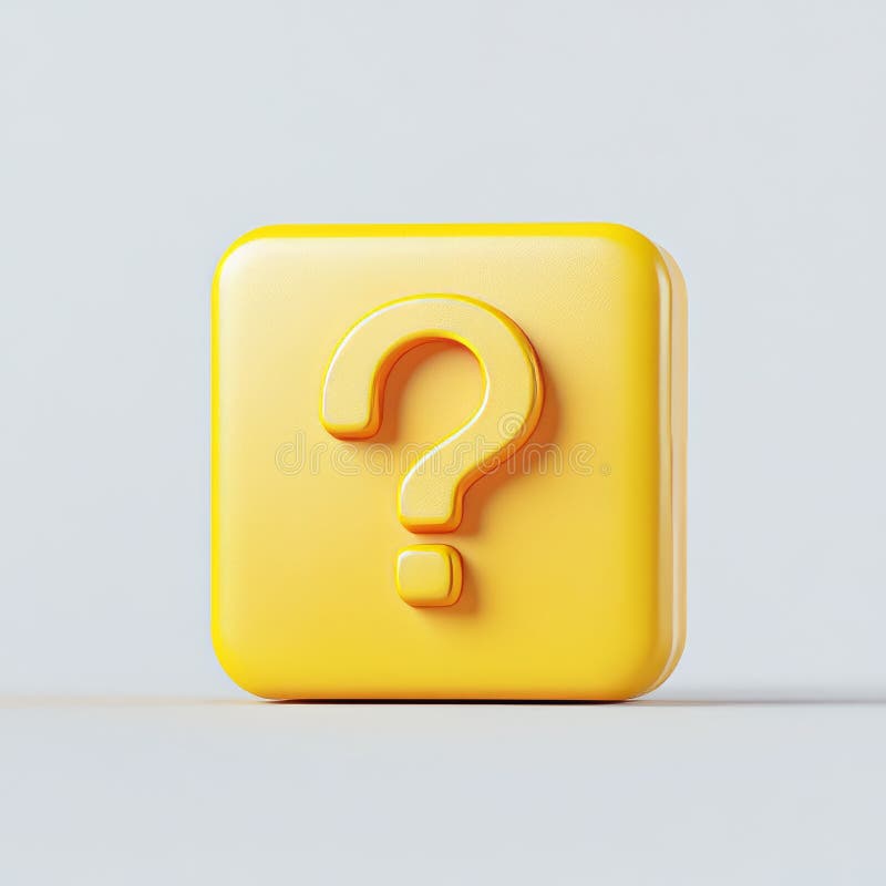 FAQ Box with Orange Question Mark Icon Isolated from the Background ...