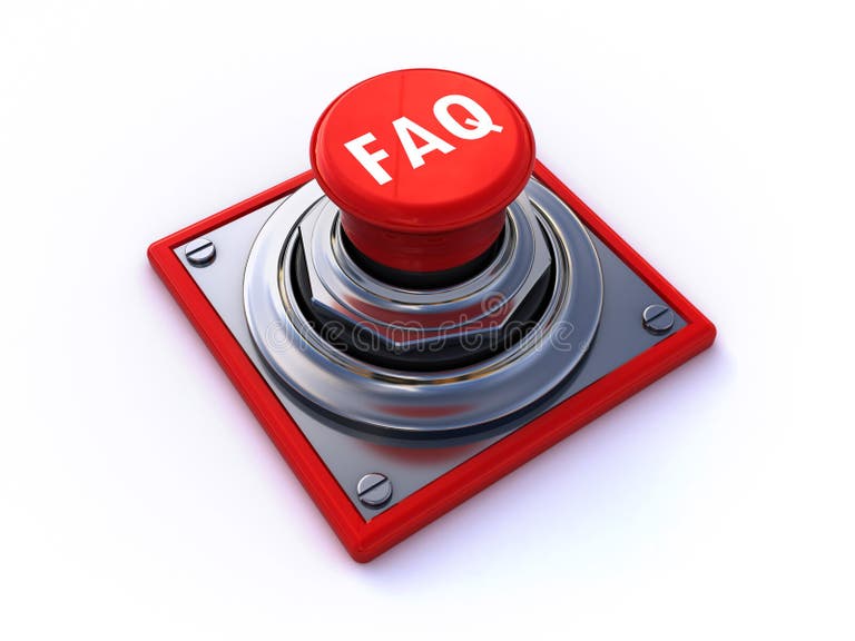 Faq button stock illustration. Illustration of render - 15583948