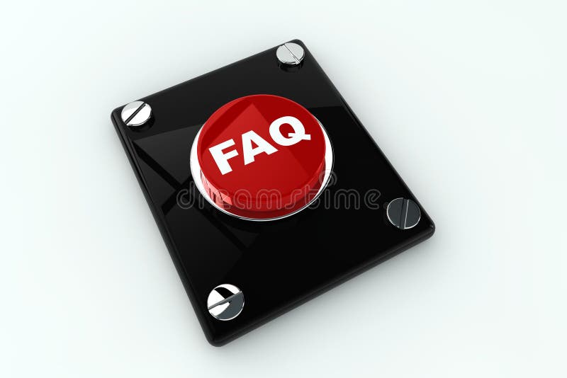 Faq button stock illustration. Illustration of frequently - 16786612