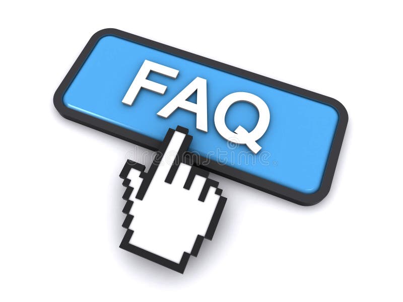 Faq button stock illustration. Illustration of finger - 41392725
