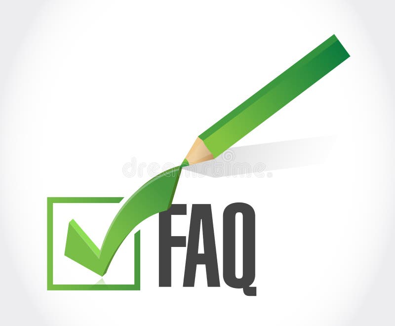 Faq Check Mark Sign Illustration Design Stock Illustration ...