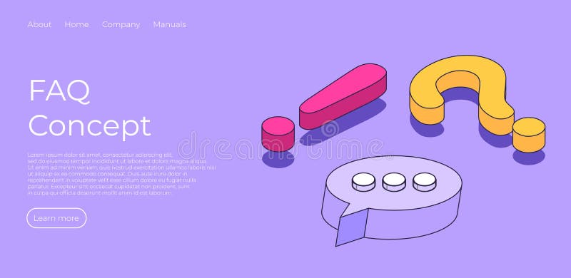 FAQ Concept in Isometric Vector Illustration. Why Question, FAQ ... FAQ Concept in Isometric Vector Illustration. Why Question, FAQ ...