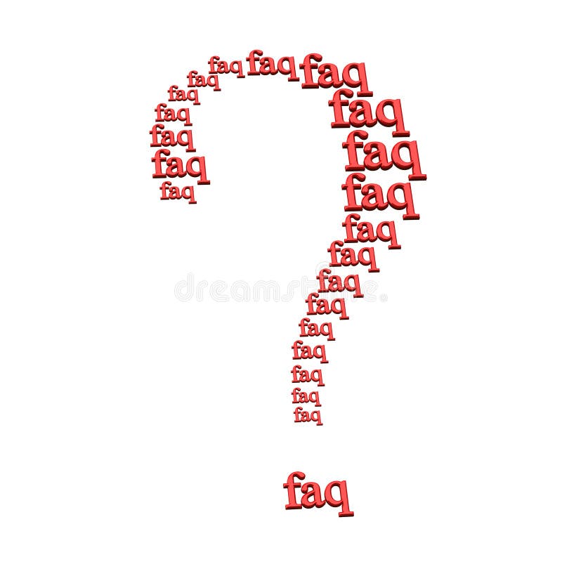 FAQ Concept - Red Question Mark 3d Stock Illustration - Illustration of ...
