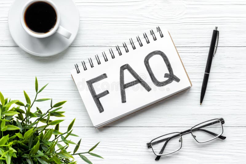 FAQ Concept. Text on Office Table Stock Image - Image of banner ...