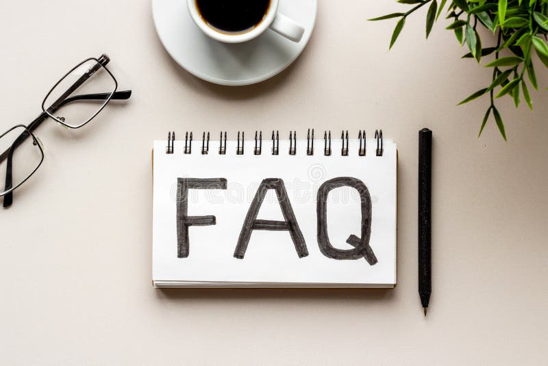 FAQ Concept. Text on Office Table Stock Photo - Image of internet, text ...