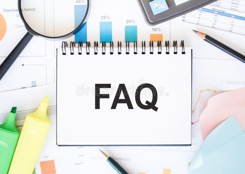 FAQ Concept. Text on Office Table Stock Photo - Image of concept, icon ...