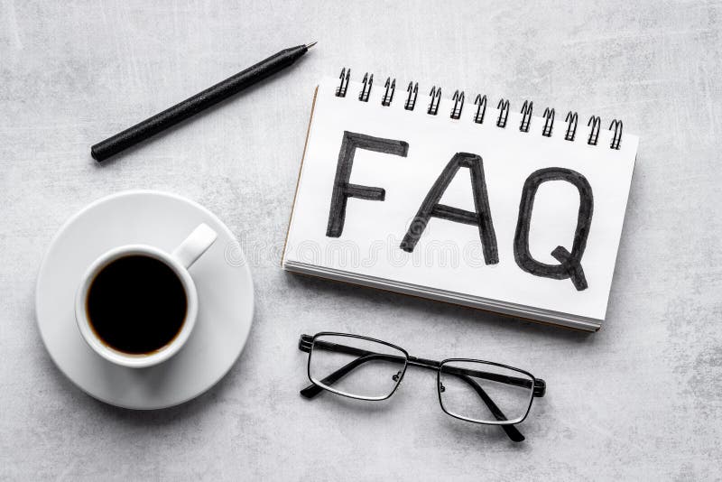 FAQ Concept. Text on Office Table Stock Image - Image of frequently ...