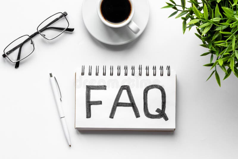 FAQ Concept. Text on Office Table Stock Image - Image of customer ...