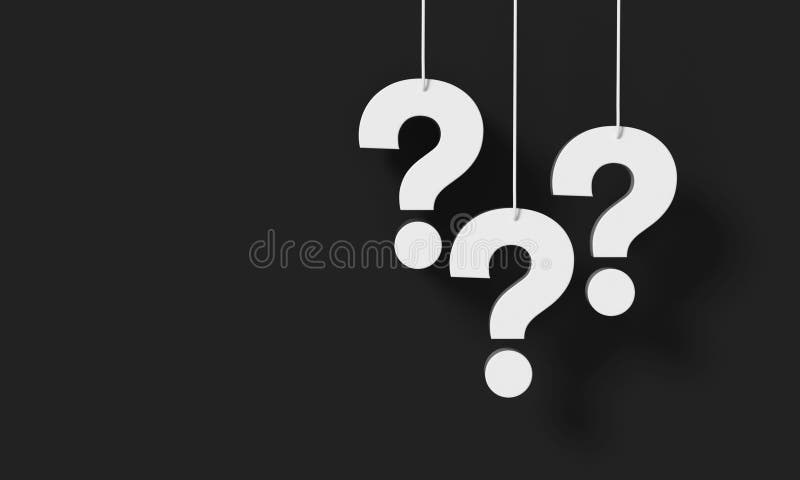 FAQ Concept. Three Question Marks White Hanging on Black Wall ... FAQ Concept. Three Question Marks White Hanging on Black Wall ...