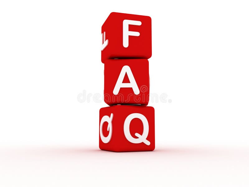 Faq cubes 3d illustration stock illustration. Illustration of cubes ...