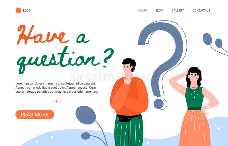 FAQ and Customers Questions Response Page with People Flat Vector ...