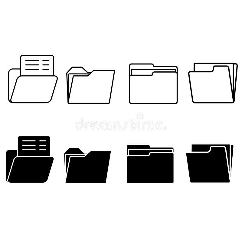 Faq Folder Icon Vector Set. Information Illustration Sign Collection ...