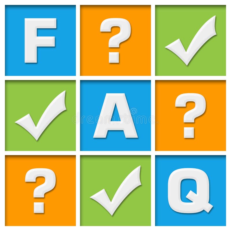 Any Questions Colorful Squares Stripes Stock Illustration ...