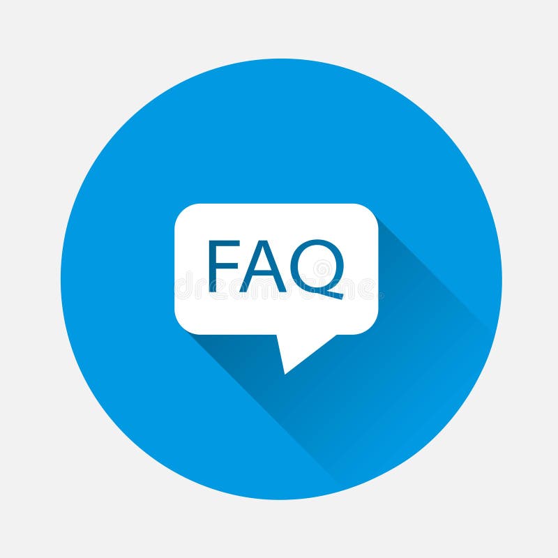 Faq- Frequently Asked Questions, Human Help Icon on Blue Background ...