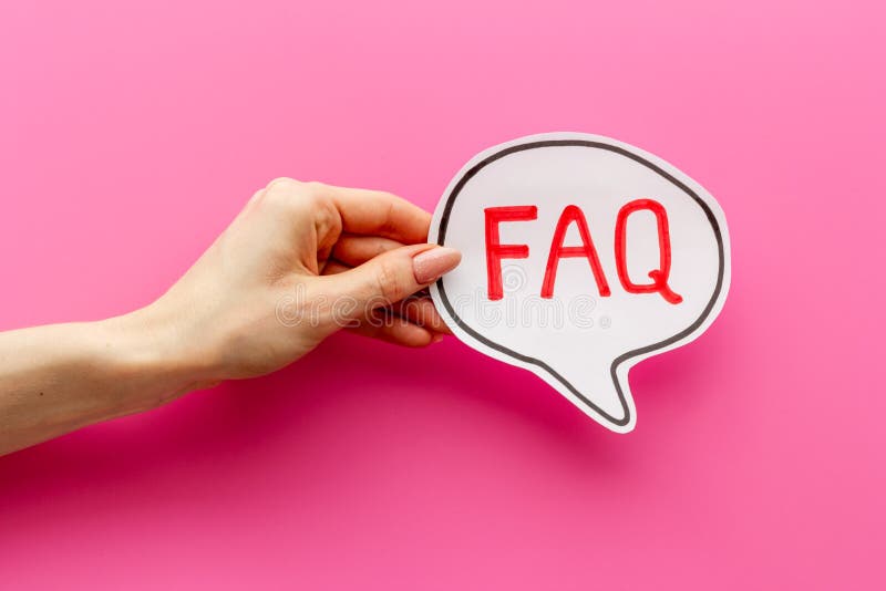 Faq - Frequently Asked Questions - Text on Paper Bubble, Top View Stock ...