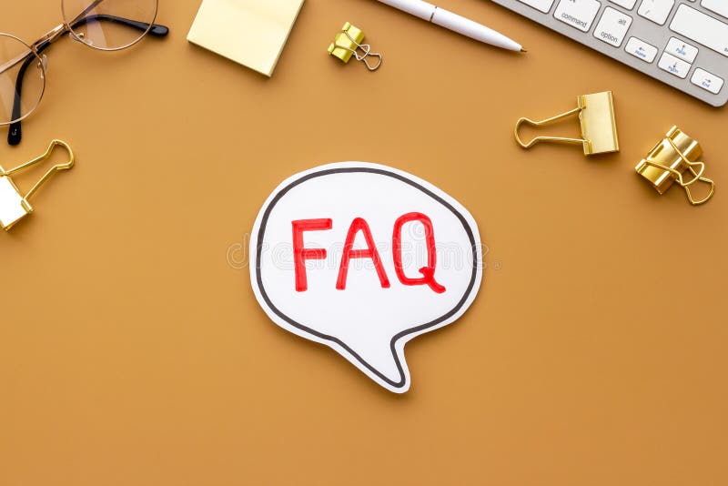 Faq - Frequently Asked Questions - Text on Paper Bubble, Top View Stock ...