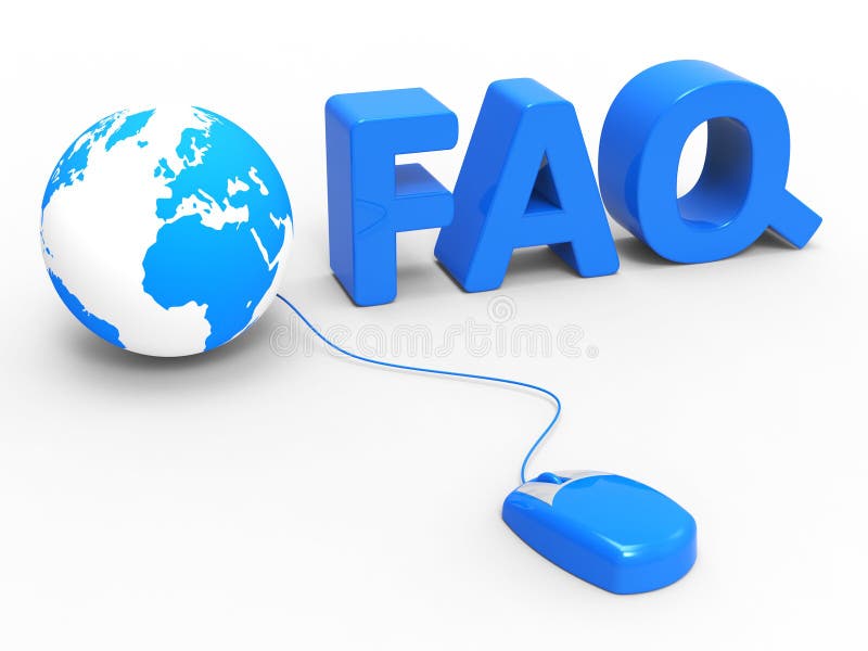 Frequently Asked Questions Button or FAQ Icon Stock Illustration ...