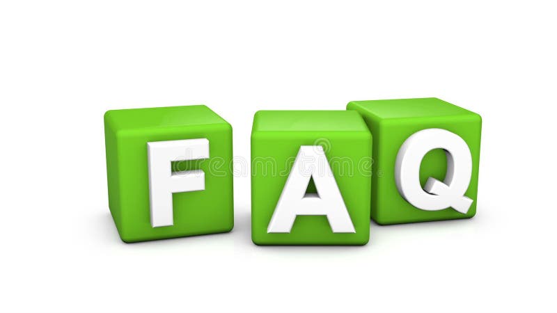 FAQ green cubes stock footage. Video of information, animated - 63407378