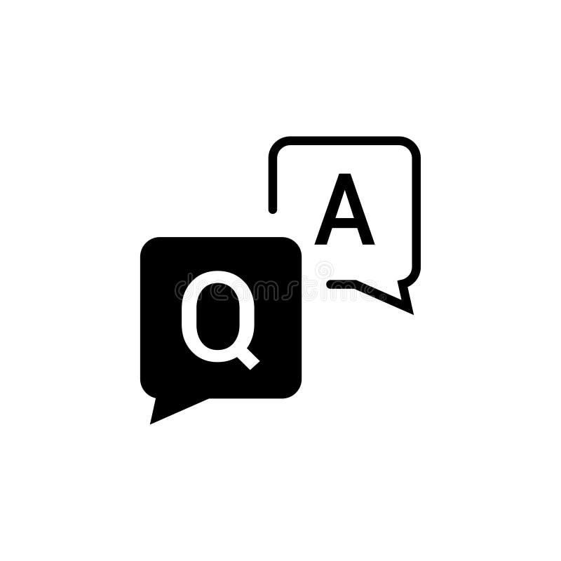 Faq Help Flat Design Icon. Query Frequently Question Speech Vector ...