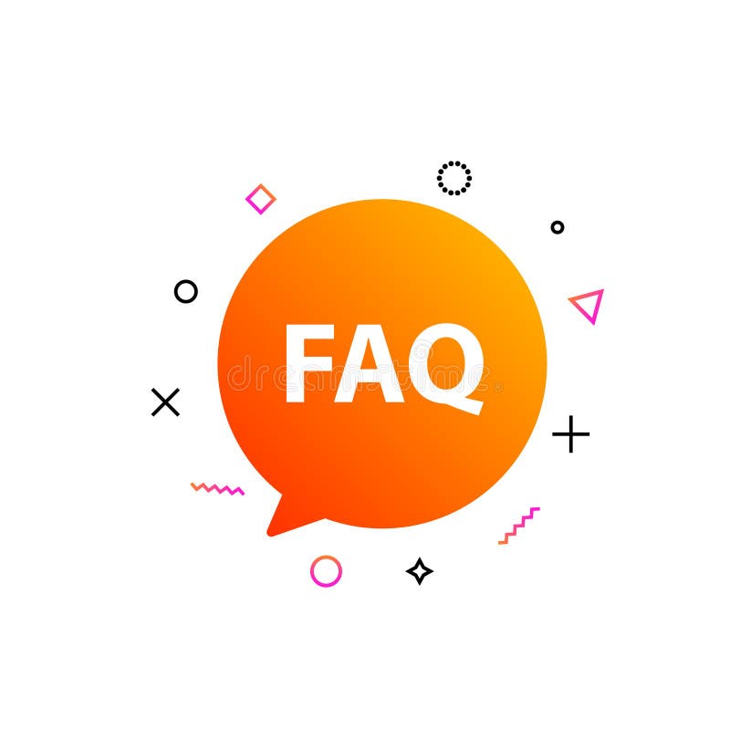 Faq Help Flat Design Icon. Query Frequently Question Speech Vector ...