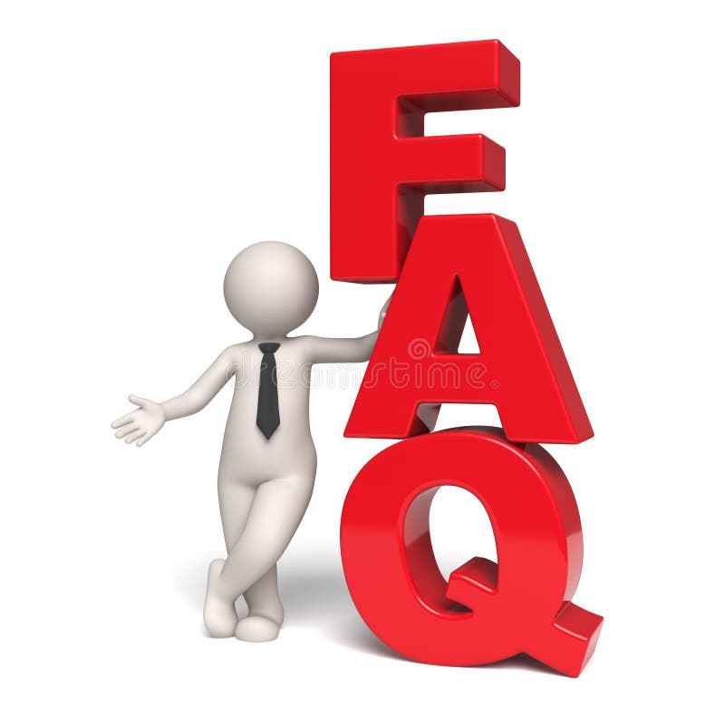 FAQ icon - 3d man stock illustration. Illustration of graphic - 19547499